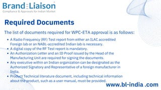 WPC - ETA Approval Certification | Best Consultant in India | PPT