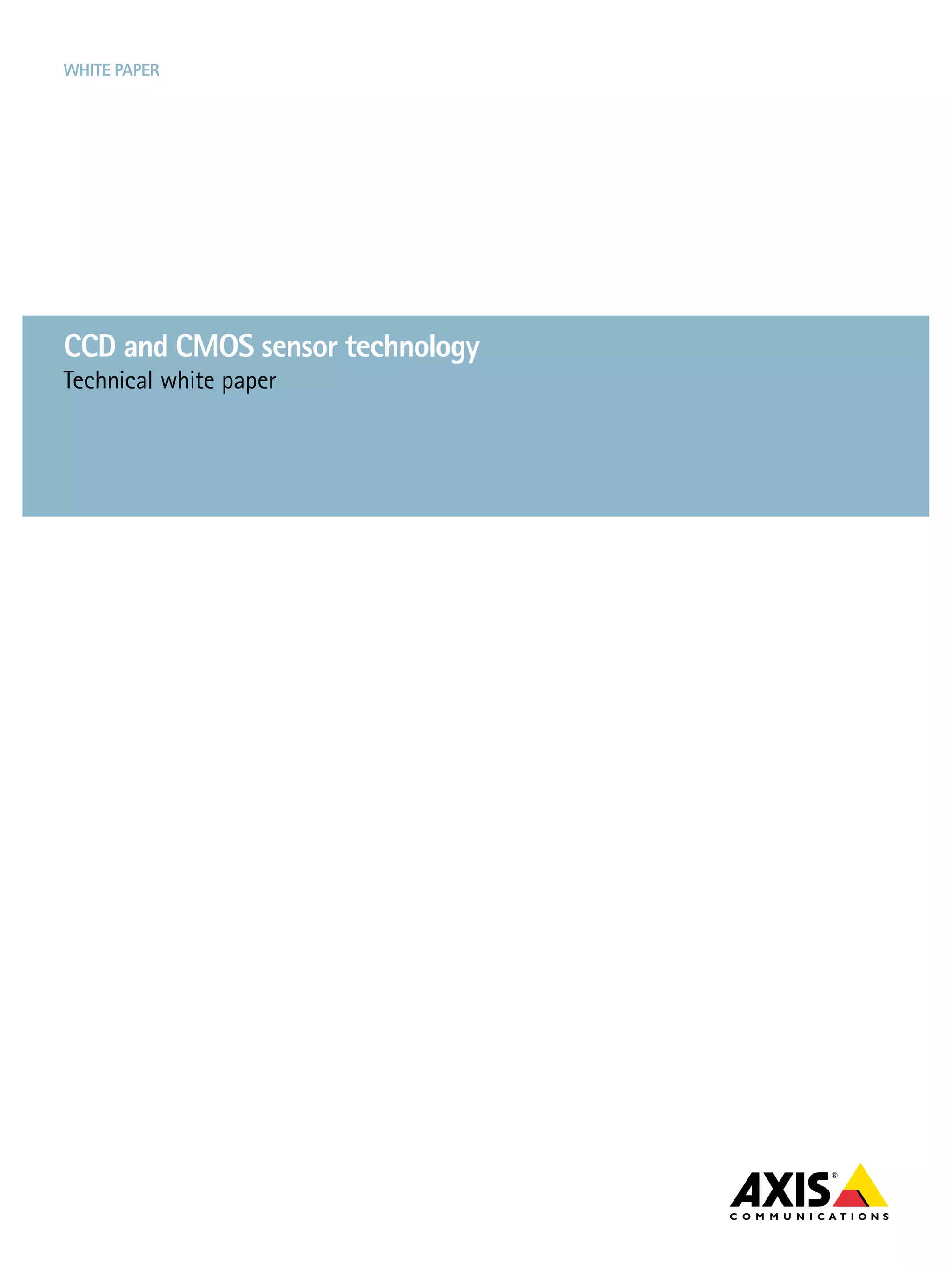 CCD and CMOS sensor technology | PDF