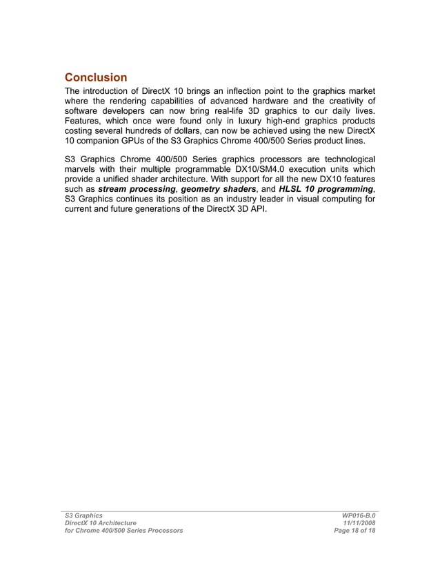 GPU - DirectX 10 Architecture White Paper | PDF | 3-D Graphics | Computer Software and Applications