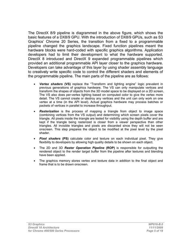 GPU - DirectX 10 Architecture White Paper | PDF | 3-D Graphics | Computer Software and Applications