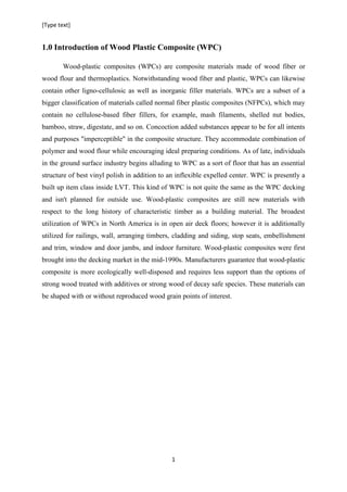 WOOD PLASTIC COMPOSITE (WPC) | PDF