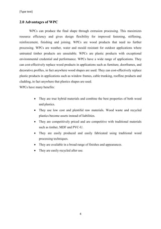 WOOD PLASTIC COMPOSITE (WPC) | PDF