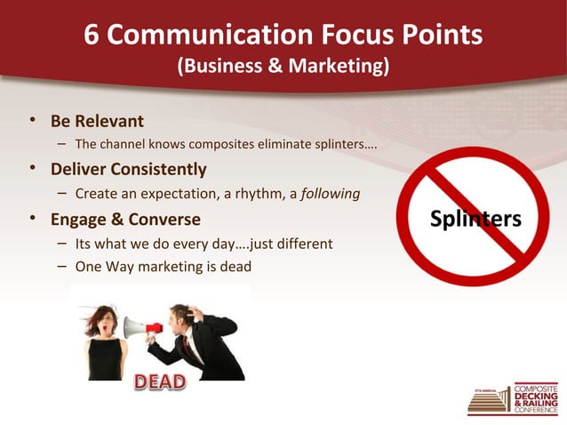 Communications Challenges in the Decking Channel | PPT