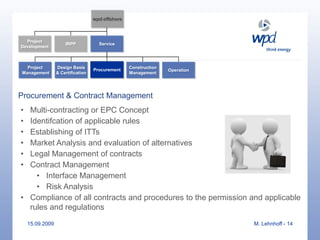 Wpd Offshore Eow 2009 Final | PPT