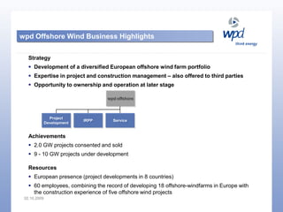 Wpd Offshore Eow 2009 Final | PPT