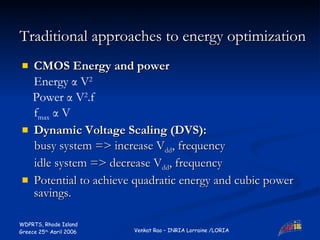 Battery Aware Dynamic Scheduling for Periodic Task Graphs | PPT