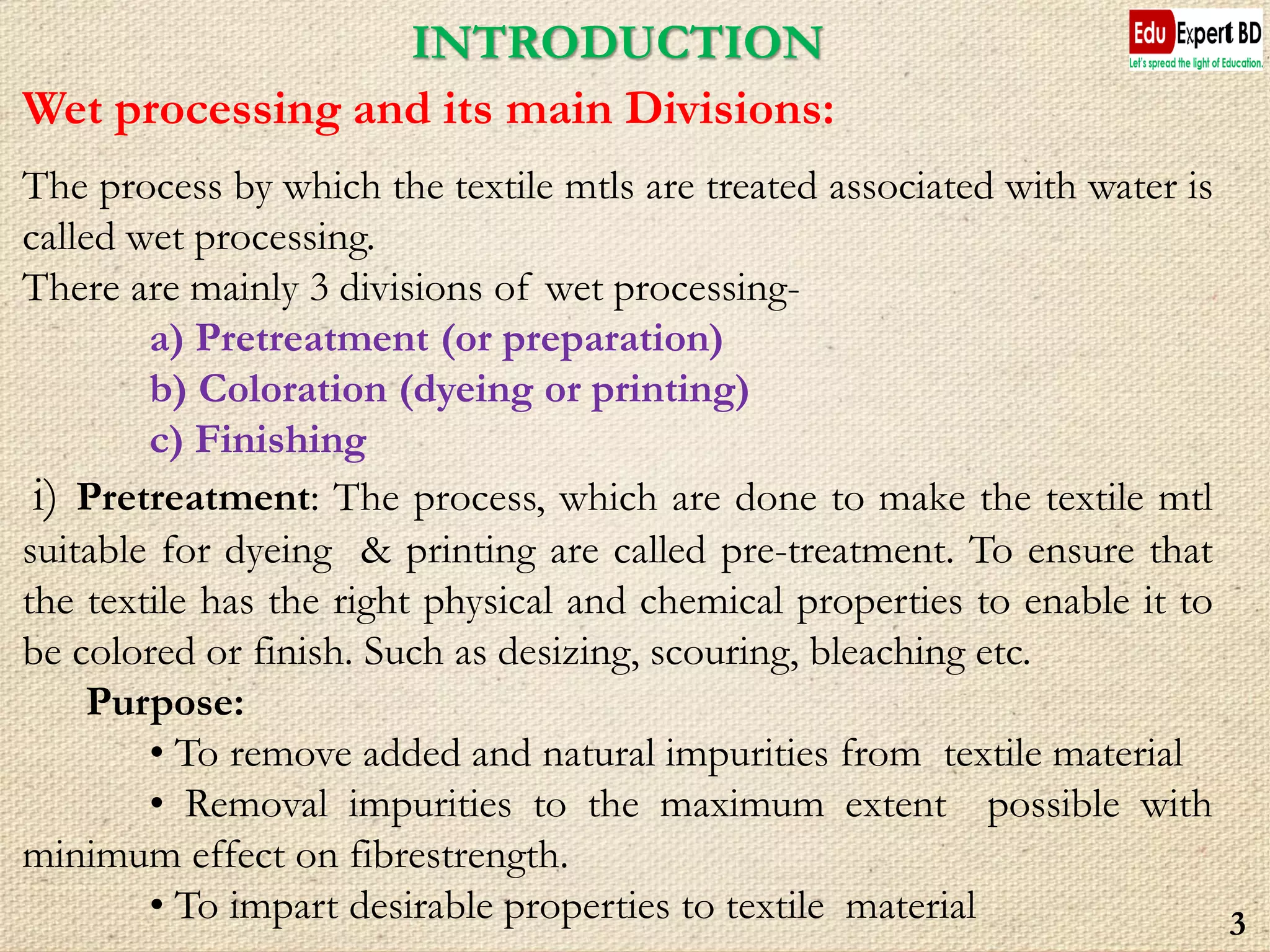 Wet Processing - Introduction (WPE-1) | PDF