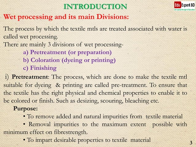 Wet Processing - Introduction (WPE-1) | PDF
