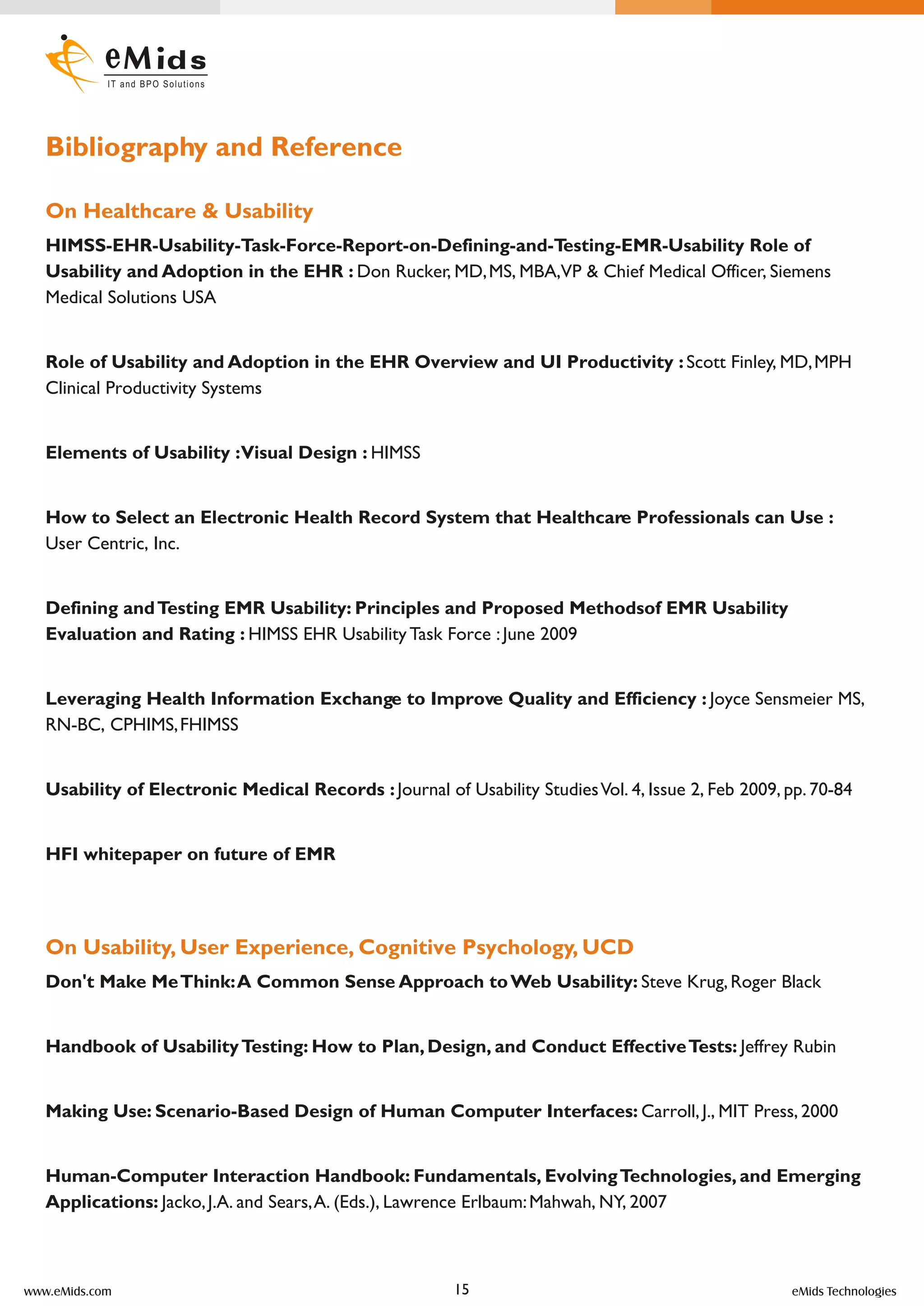How to design Usable EMR/EHR Application | PDF