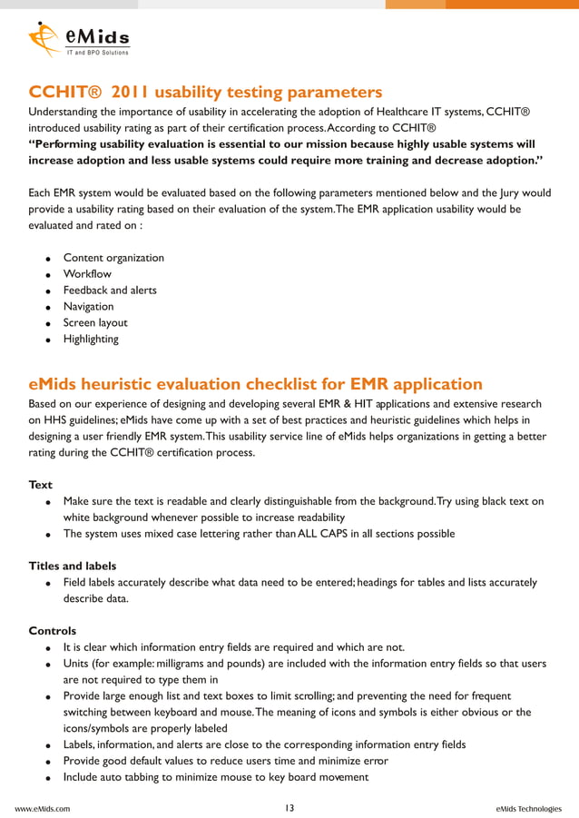 How to design Usable EMR/EHR Application | PDF