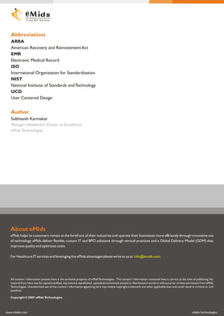 How to design Usable EMR/EHR Application | PDF