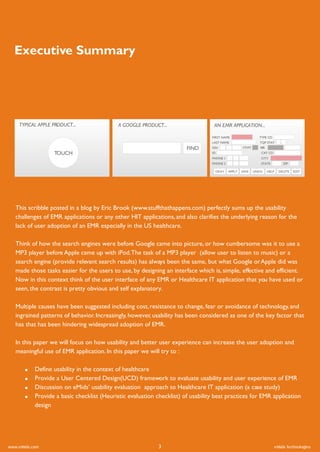 How to design Usable EMR/EHR Application | PDF
