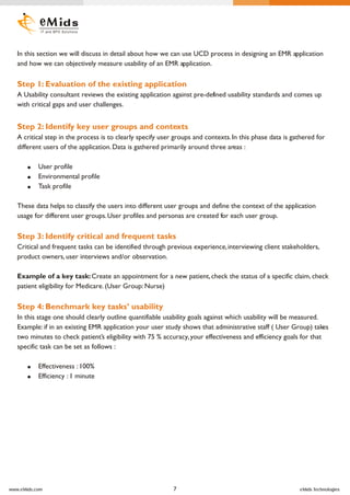 How to design Usable EMR/EHR Application | PDF