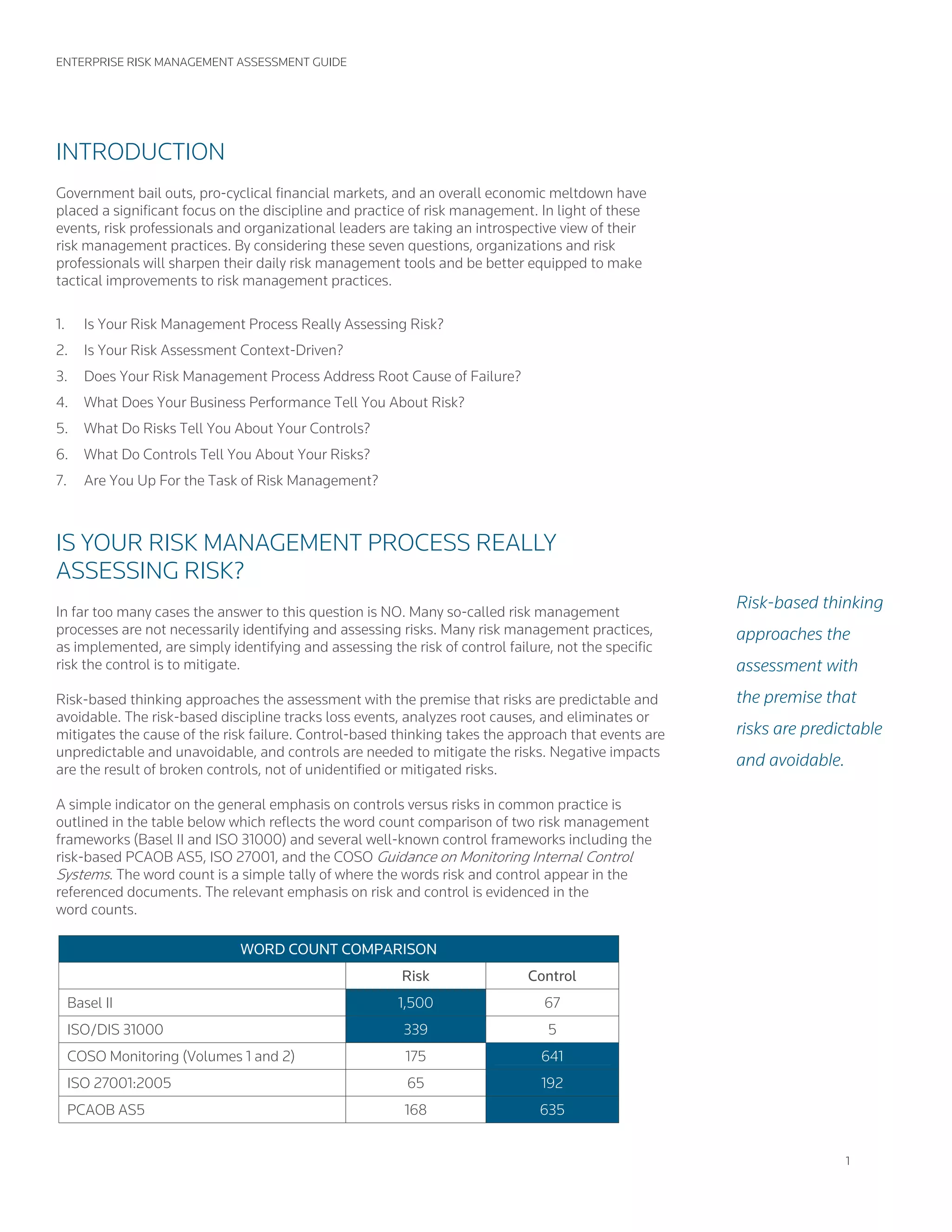 ERM Assessment Guide | PDF