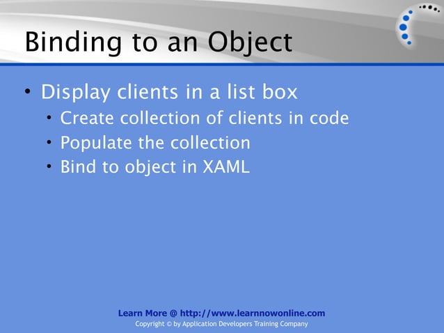 Wpf Working With Data Ppt