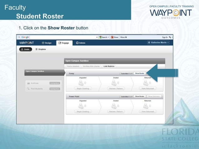 Waypoint - Reviewing Grade Roster | PPT