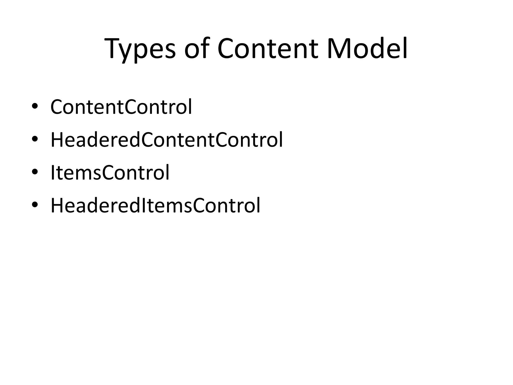 WPF content model | PPT