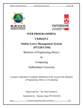 Online Leave Management Project | DOCX