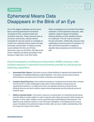 Five Reasons Why You Need Cloud Investigation & Response Automation | PDF