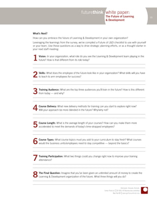 The Future of Learning & Development | PDF