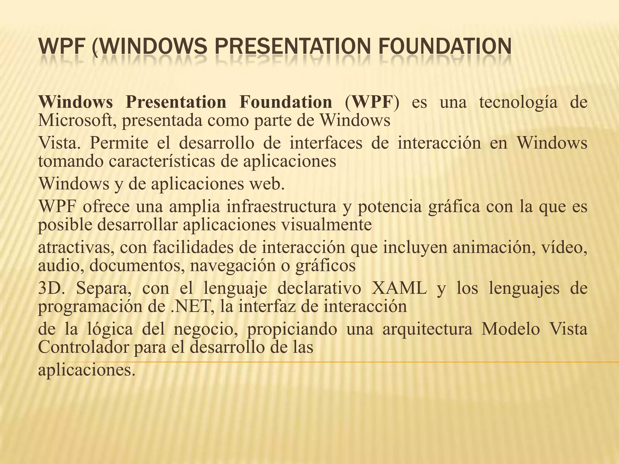 Wpf Windows Presentation Foundation Ppt