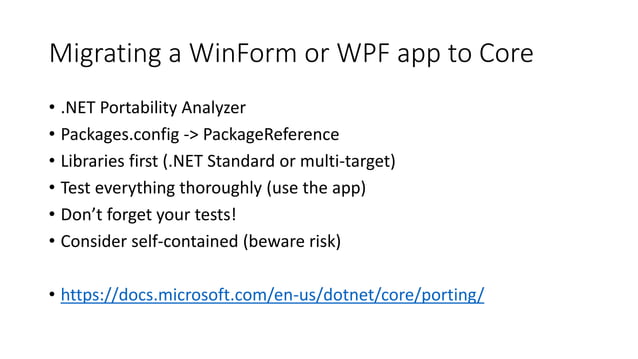 (WPF + WinForms) * .NET Core = Modern Desktop | PPT