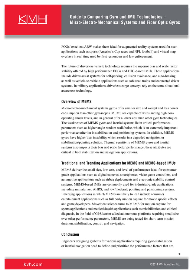 Guide to Comparing Gyro and IMU Technologies - MEMS and Fiber Optic ...