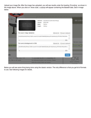 What is base 64 image encoding and how to use it | PDF