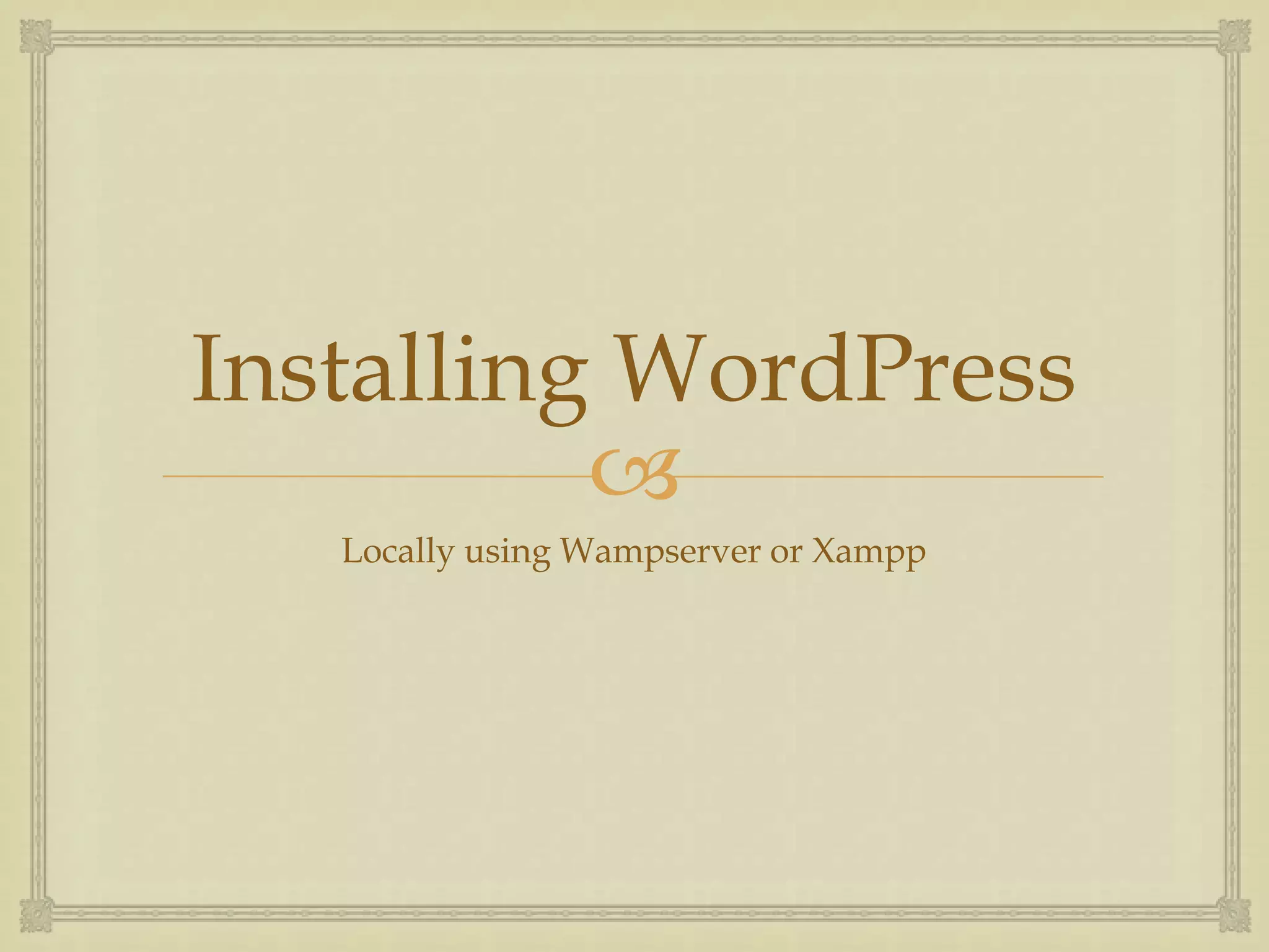 Introduction to WordPress | PPTX