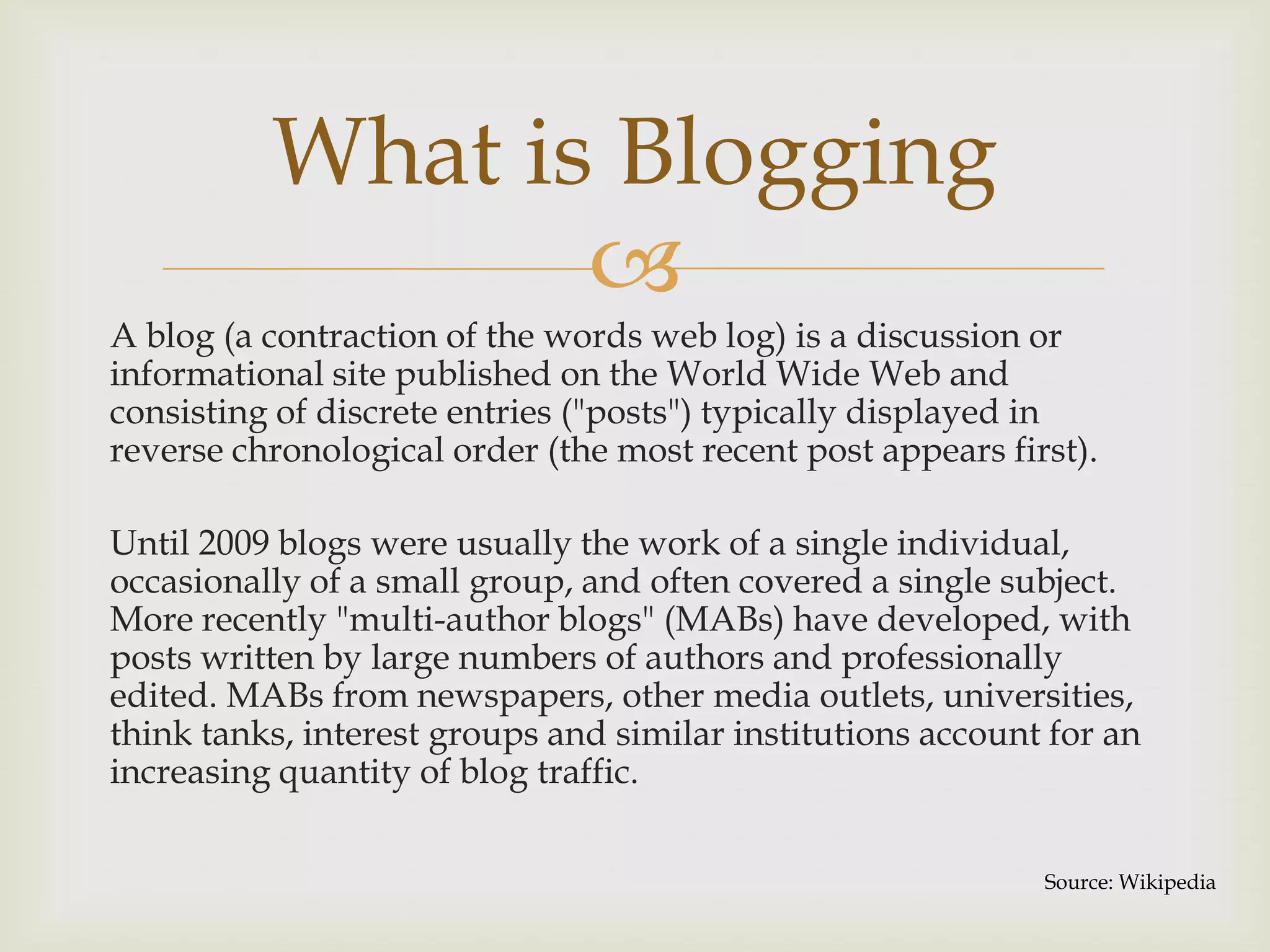 Introduction to WordPress | PPTX