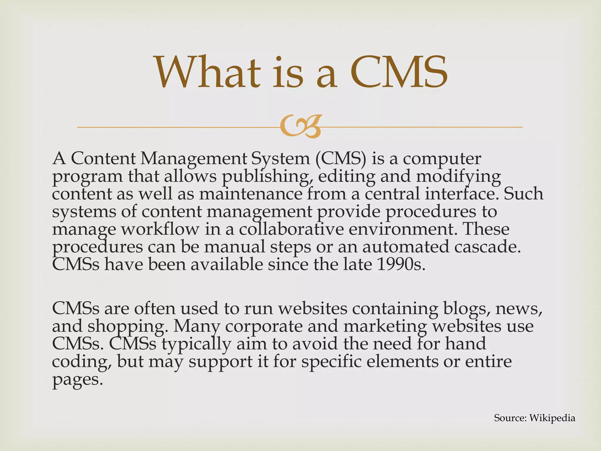 Introduction to WordPress | PPTX