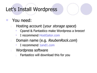 Introduction to Wordpress | PPT