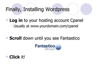 Introduction to Wordpress | PPT