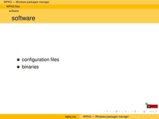 Wpkg - Windows Packages manager | PPT