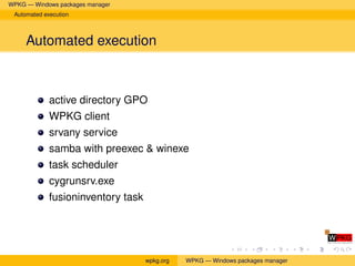 Wpkg - Windows Packages manager | PPT