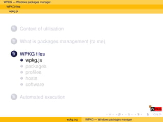 Wpkg - Windows Packages manager | PPT