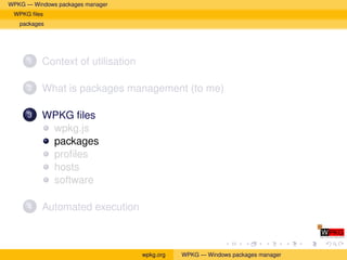 Wpkg - Windows Packages manager | PPT