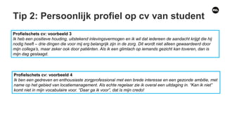WPL1 een cv schrijven als student.pptx | Resume Writing and Advice ...