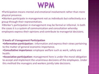 Workers Participation In Management | PPT