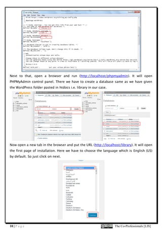 WordPress Complete Manual in XAMPP | PDF