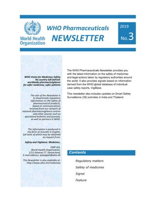 WHO Pharmaceuticals NEWSLETTER | PDF