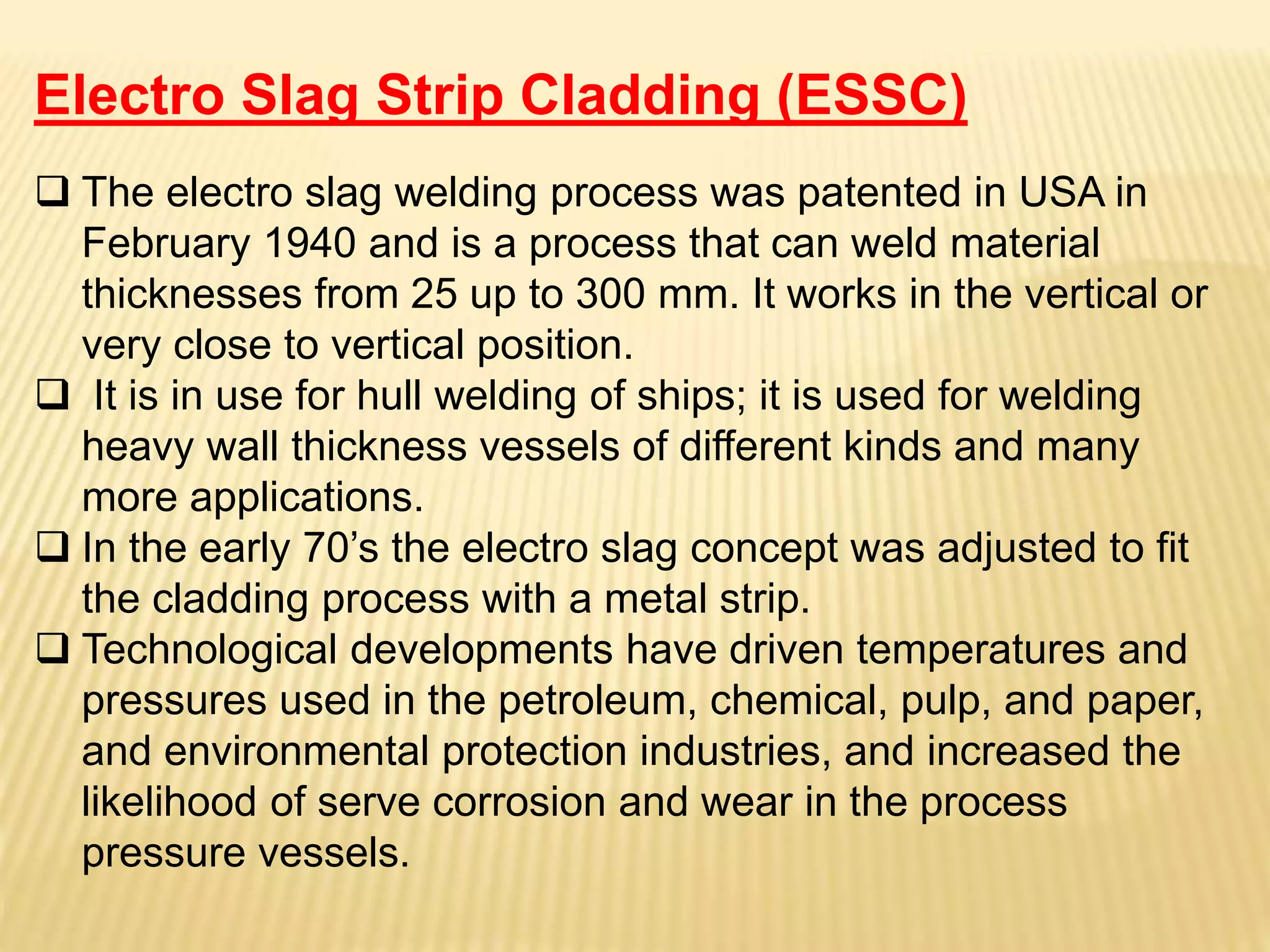 comparision between electroslag strip cladding and sumerged arc strip ...