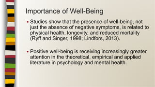 Multidimensional Well-Being Assessment (WPPA 2018) - Harrell | PPT