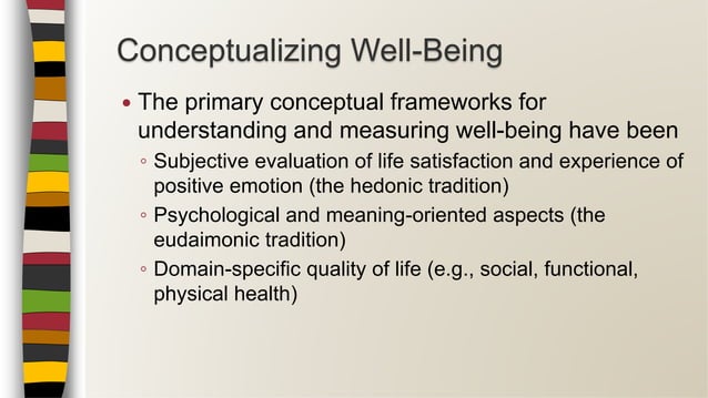 Multidimensional Well-Being Assessment (WPPA 2018) - Harrell | PPT
