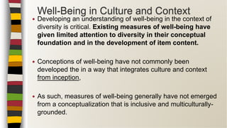 Multidimensional Well-Being Assessment (WPPA 2018) - Harrell | PPTX