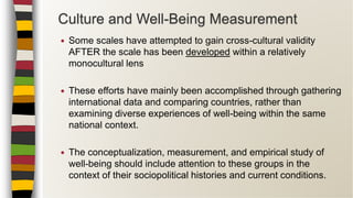 Multidimensional Well-Being Assessment (WPPA 2018) - Harrell | PPTX