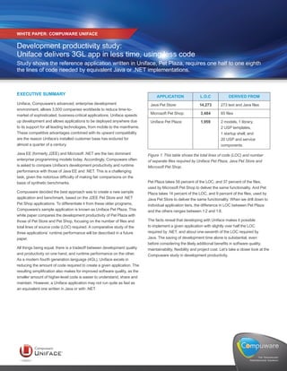 Uniface delivers 3GL app in less time, using less code | PDF