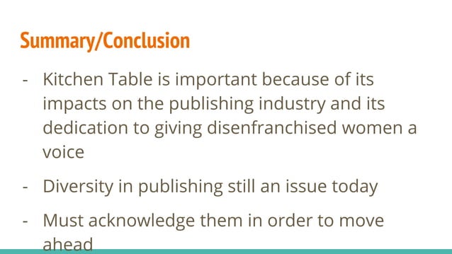 Kitchen Table: Women of Color Press | PPT
