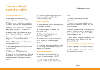 Questionnaire: the 70 questions to answer before engaging on the road ...