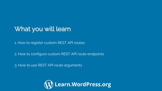 WP REST API - custom routes and endpoints | PPT